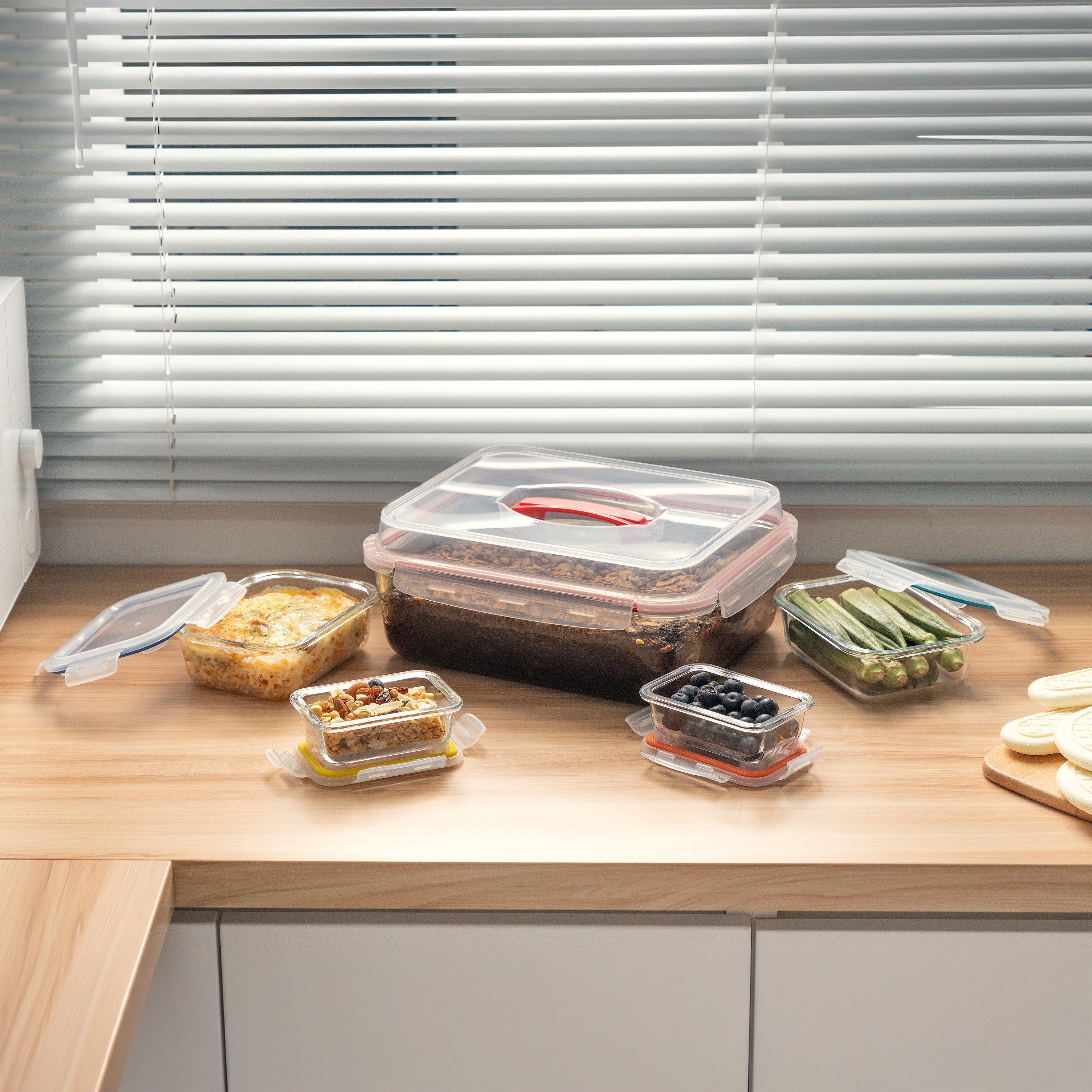 Genicook Bake & Carry Glass Set (5 Containers, Vanilla) - Gimme the ...