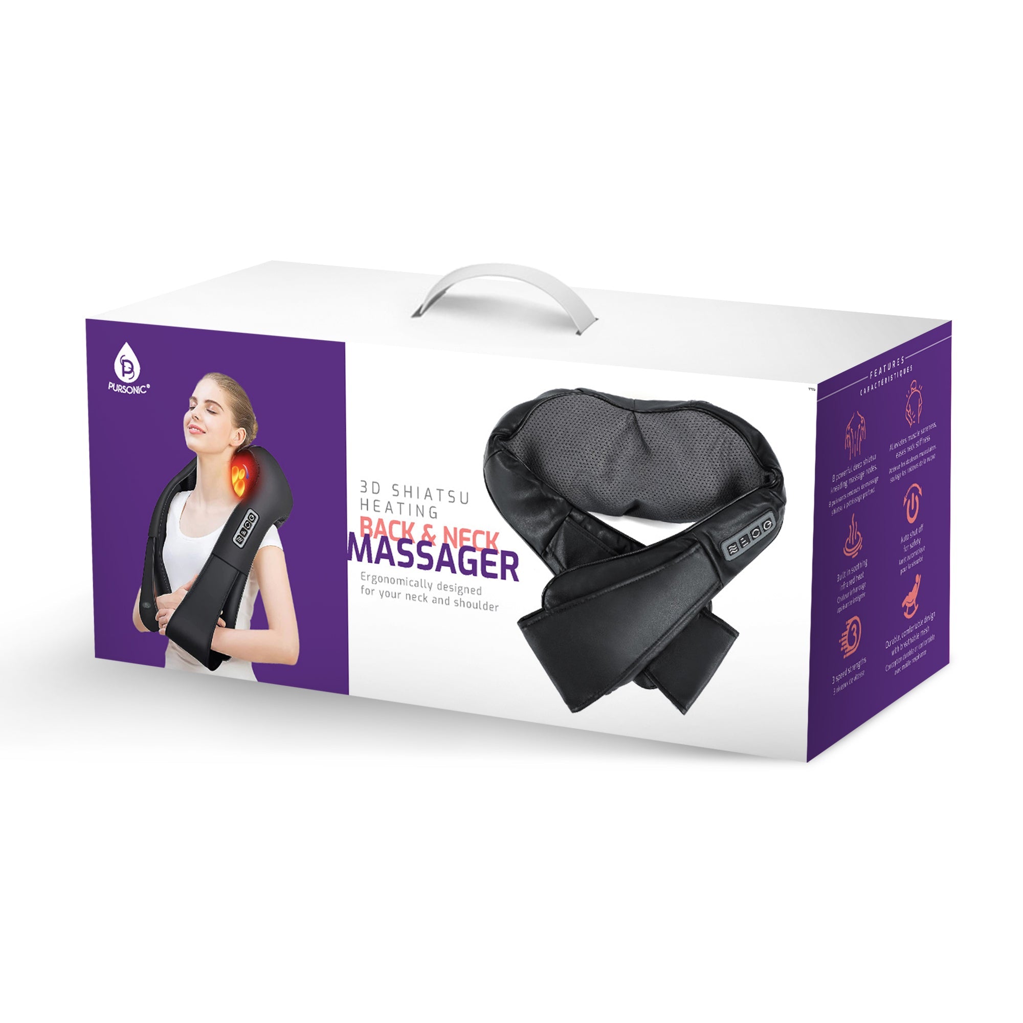 Pursonic 3D Shiatsu Heating Back and Neck Massager - Gimme the Good Stuff