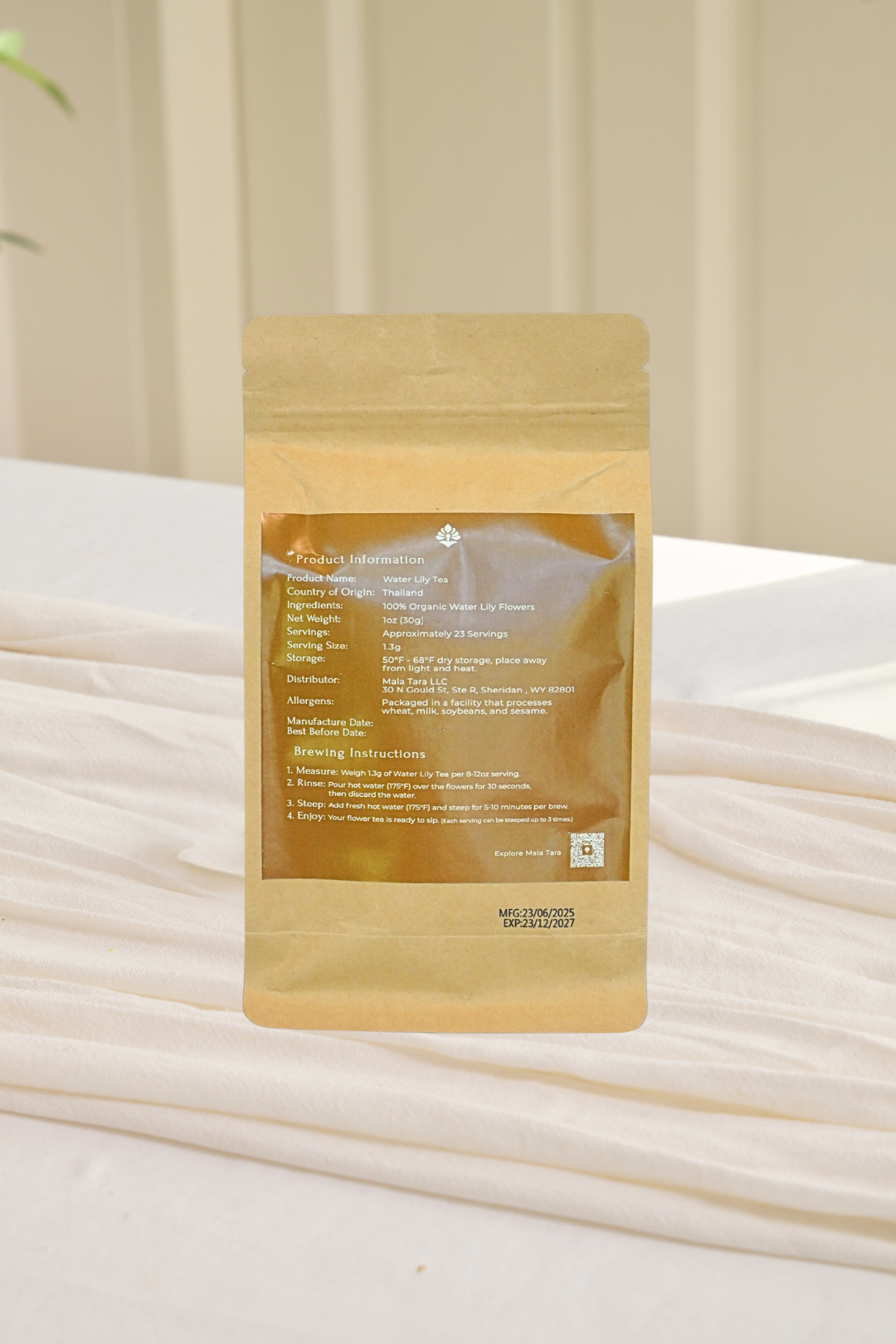 Mala Tara Water Lily Whole Flower Tea Pouch - Gimme the Good Stuff