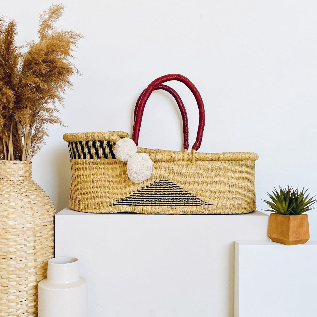 Plum+Sparrow Artisan Sky African Moses Basket - Gimme the Good Stuff