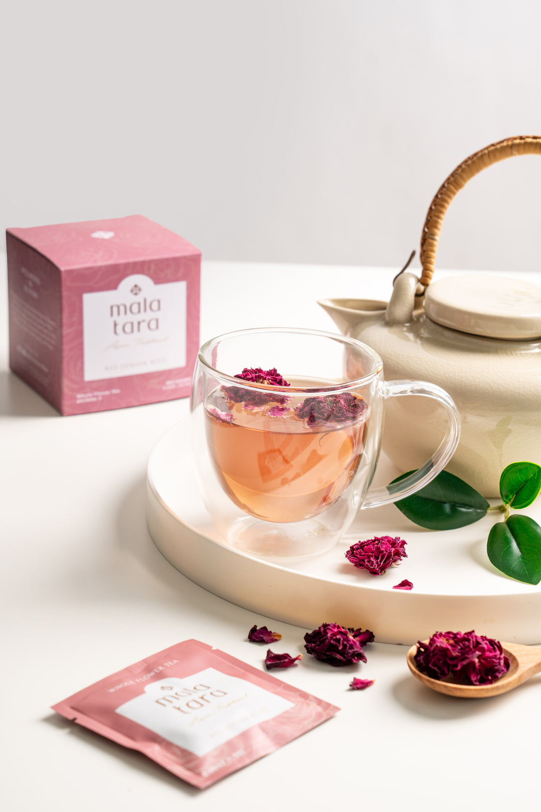 Mala Tara Red Damask Rose Whole Flower Tea Box - Gimme the Good Stuff