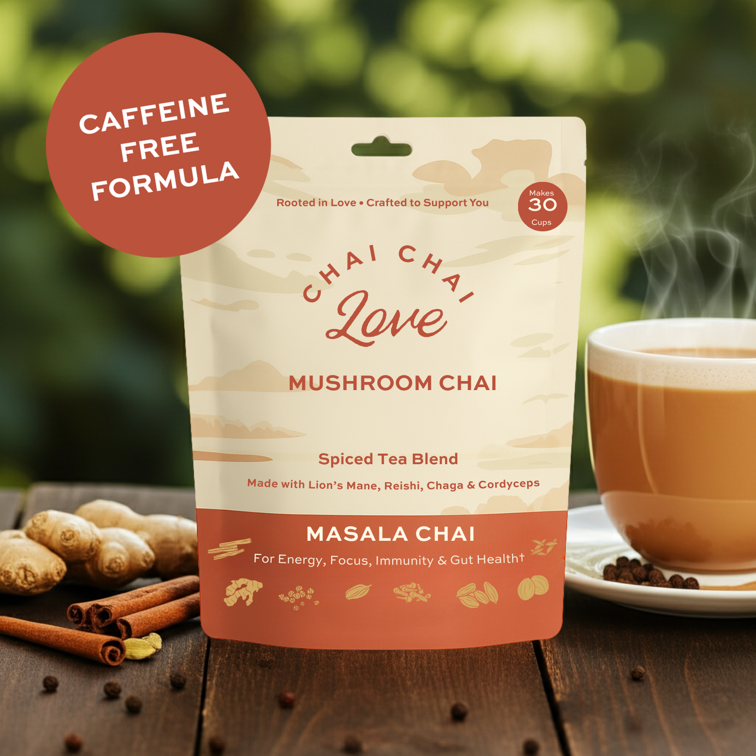 Chai Chai Love Mushroom Chai (Caffeine-Free) - Gimme the Good Stuff